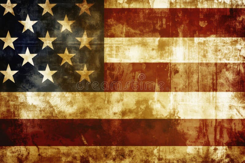 Grungy American Flag Texture with Vintage, Rustic, and Patriotic ...