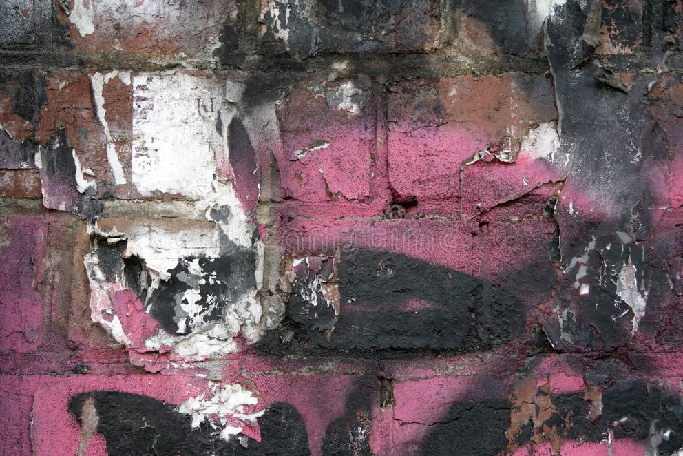 Grungy Brick Wall Paint Layer Textures Stock Photo - Image of brick ...