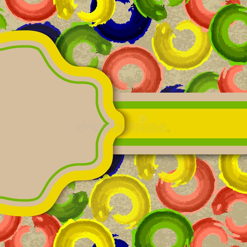 Grungy Bright Card or Invitation. Stock Vector - Illustration of bright ...