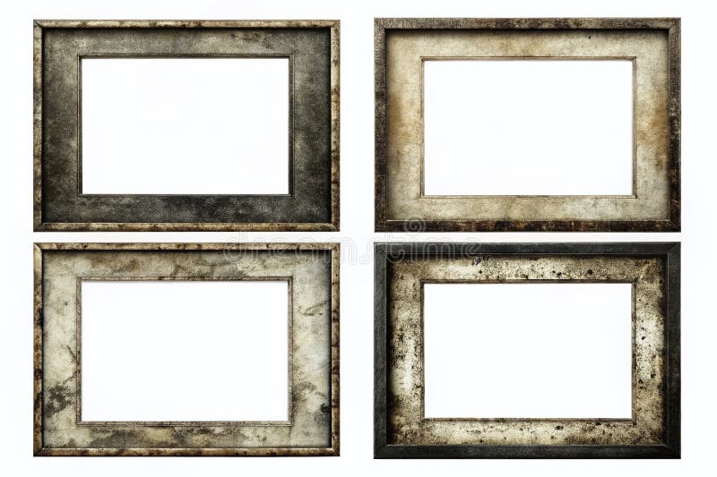 A Grungy Collection of Black Frames on White Dramatic LowLight ...
