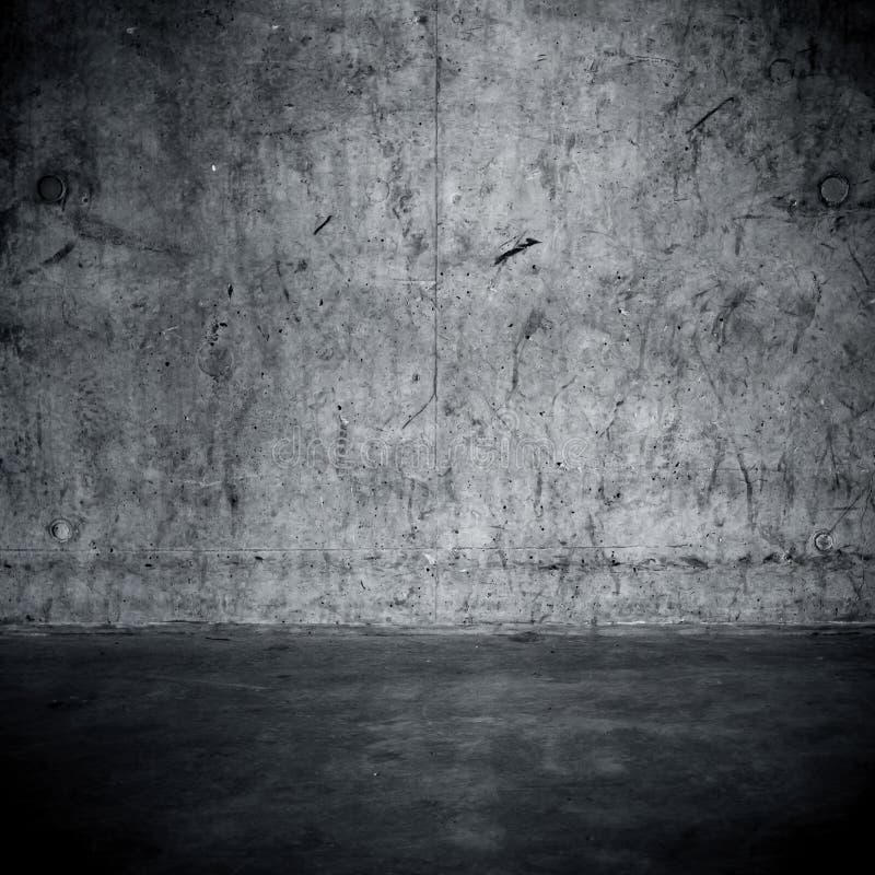 Grungy Concrete Wall and Floor Stock Image - Image of room, rock: 299713089