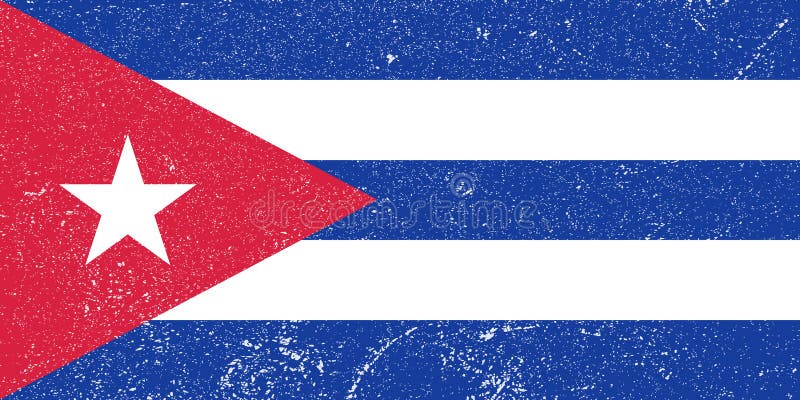 Grungy Cuban Flag Design. Distressed Representation of the Cuban Flag ...
