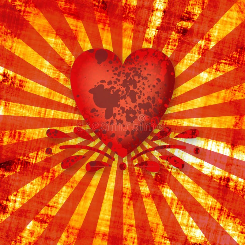Heart Burst stock illustration. Illustration of vintage - 13435000