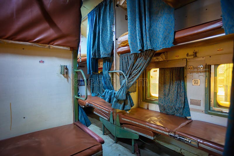 Grungy Interior of Indian Train Stock Photo - Image of india ...