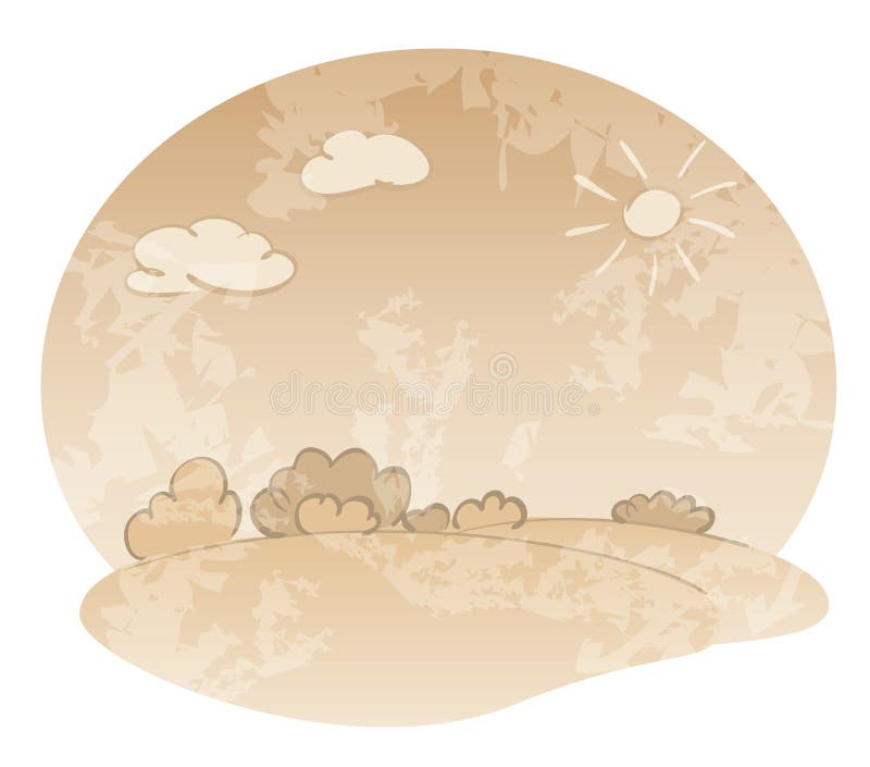 Grungy Landscape in Beige Colors - Vector Stock Vector - Illustration ...