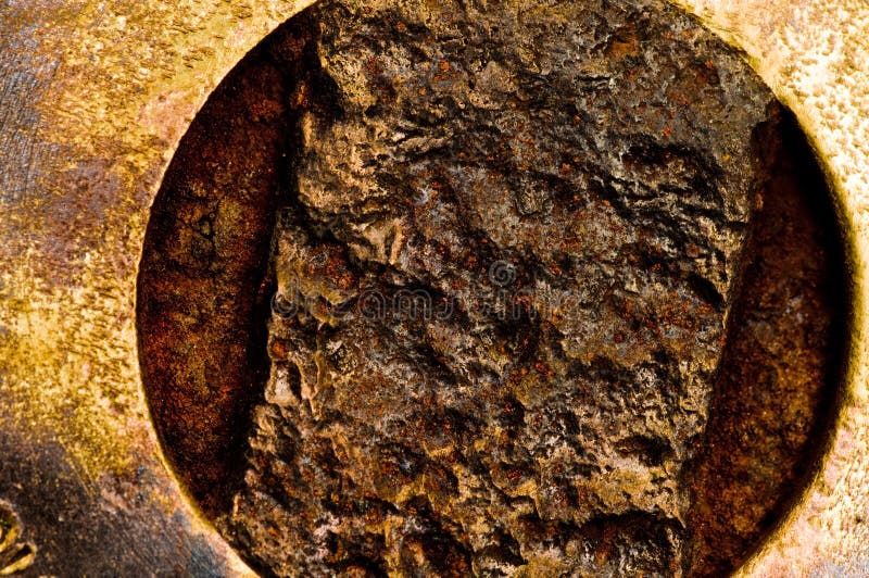 Bullet Hole on Rusted Metal Stock Image - Image of explode, color: 7937217