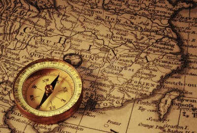 Compass and Map of China stock photo. Image of warm - 112176230