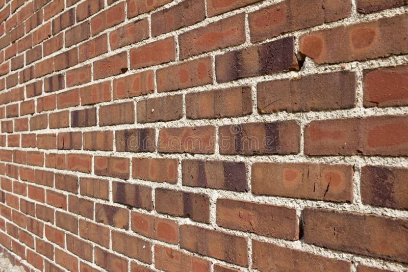 Grungy Old Exterior Red and Brown Brick Wall Texture Background with a ...