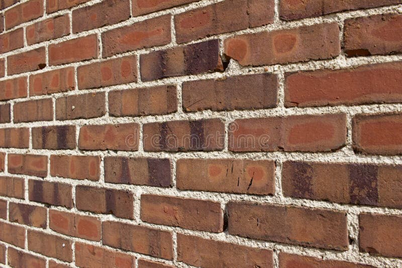 Grungy Old Exterior Red and Brown Brick Wall Texture Background with a ...