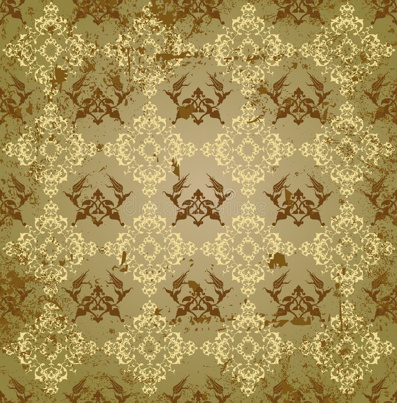 Grungy ottoman design stock vector. Illustration of background - 9556426