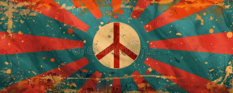 Grungy Peace Sign Symbol Painted on Brick Wall Stock Image - Image of ...