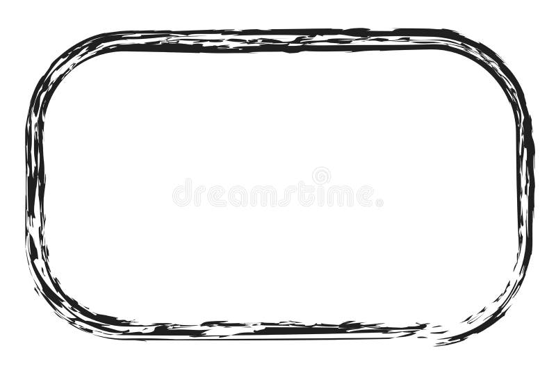 Grungy Rectangular Frame, Border, Plaque Outline Stock Vector ...