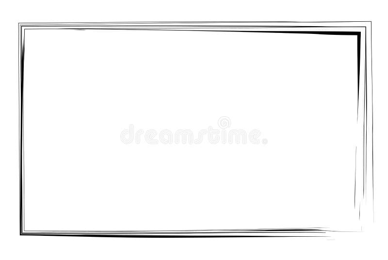 Grungy Rectangular Frame, Border, Plaque Outline Stock Vector ...
