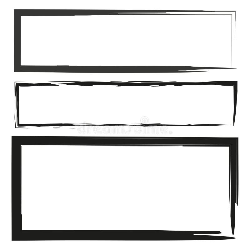 Grungy Rectangular Frame Element. Vector Illustration. EPS 10 Stock ...