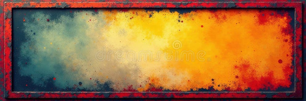 Grungy Rectangular Stencil Frame, Heavily Textured Border , Vintage ...