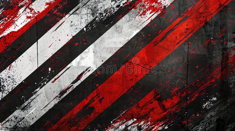 Grungy Red and Black Striped Flag on a Dirty, Textured Wall Stock Image ...