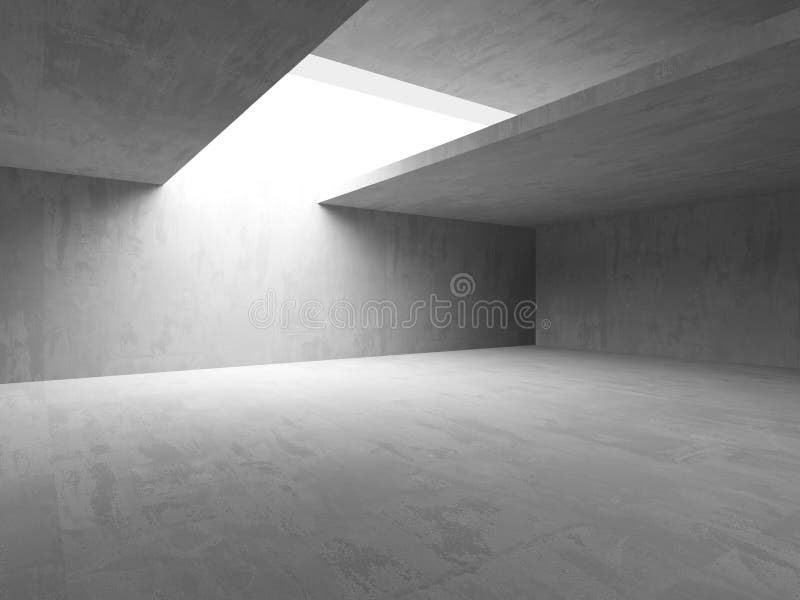 Grungy Room with Concrete Walls. Old Stone Interior Stock Illustration ...
