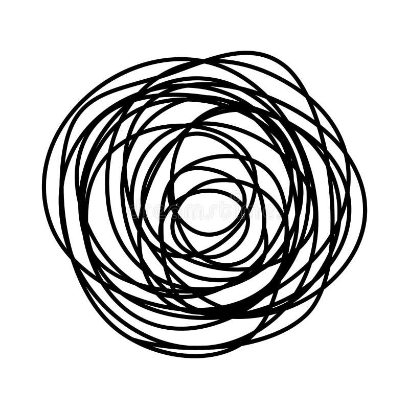 Grungy Round Scribble Circle Stock Vector - Illustration of clutter ... Grungy Round Scribble Circle Stock Vector - Illustration of clutter ...