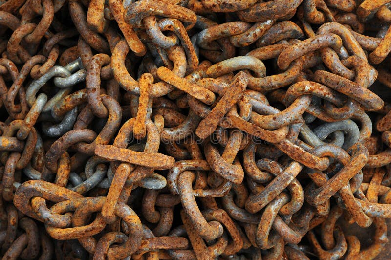 Grungy rusty metal chain stock photo. Image of safety - 28080730