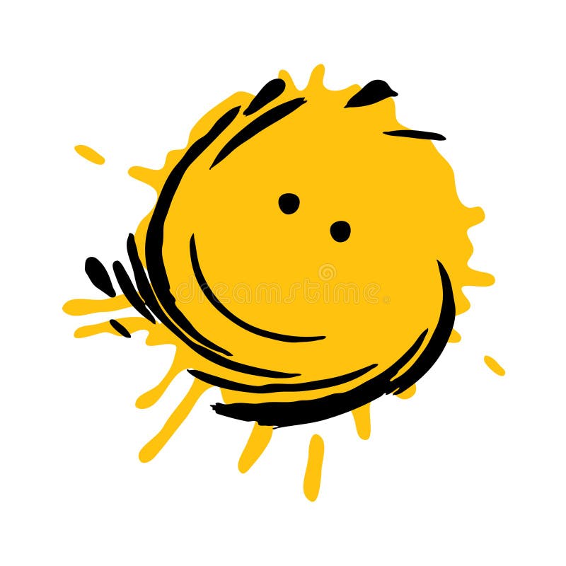 Grungy Smiley Splash stock vector. Illustration of happiness - 6289811