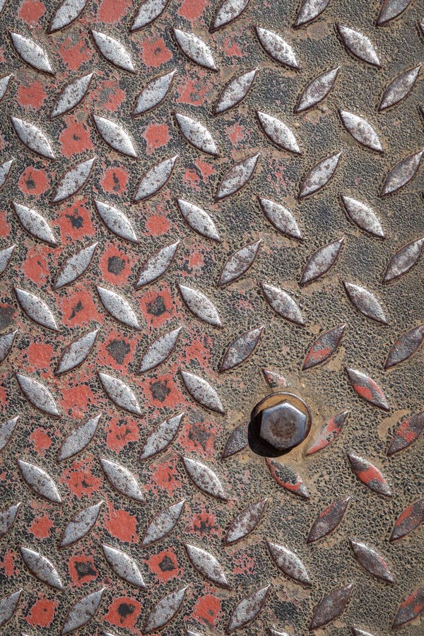 Grungy Steel Plate Diamond Pattern with Stock Photo - Image of durable ...