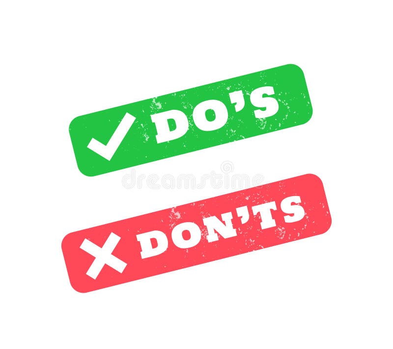 Grungy Style Do and Donts Check Mark Sign Design Stock Vector ... Grungy Style Do and Donts Check Mark Sign Design Stock Vector ...