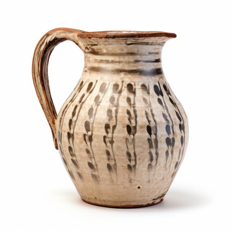 Grungy Texture Pottery Pitcher with Medieval Design Stock Illustration ...