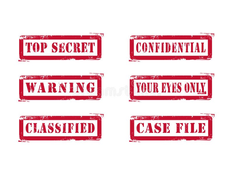 Top Secret For Your Eyes Only Stamp