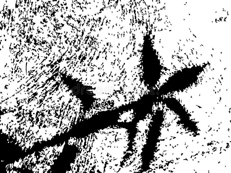 Grungy Vector Texture. Black Shadow of Plant on Grunge Concrete Surface ...