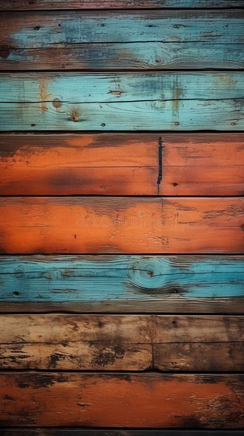 Grungy, Vibrant, Aged Timber Backdrop with a Pop of Color Stock ...