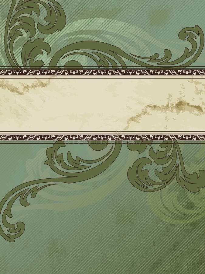 Grungy Victorian Vintage Banner, Vertical Stock Vector - Illustration ...