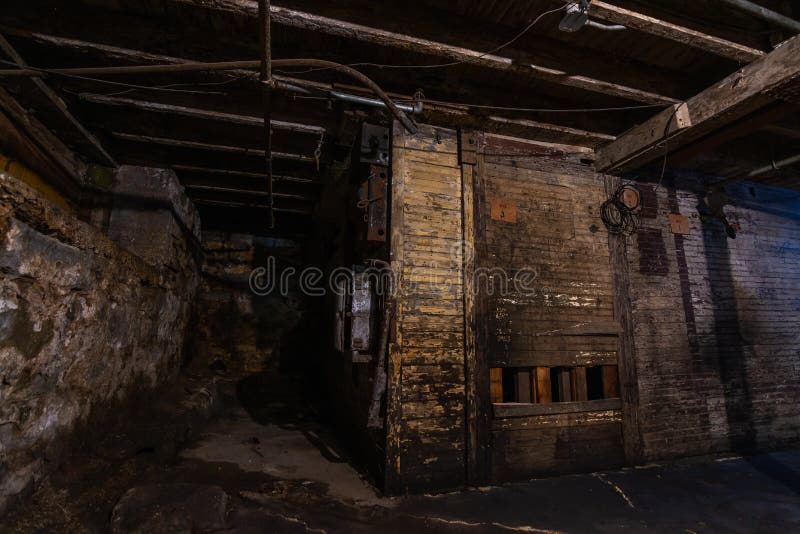 Grungy warehouse basement stock image. Image of grunge - 153693799
