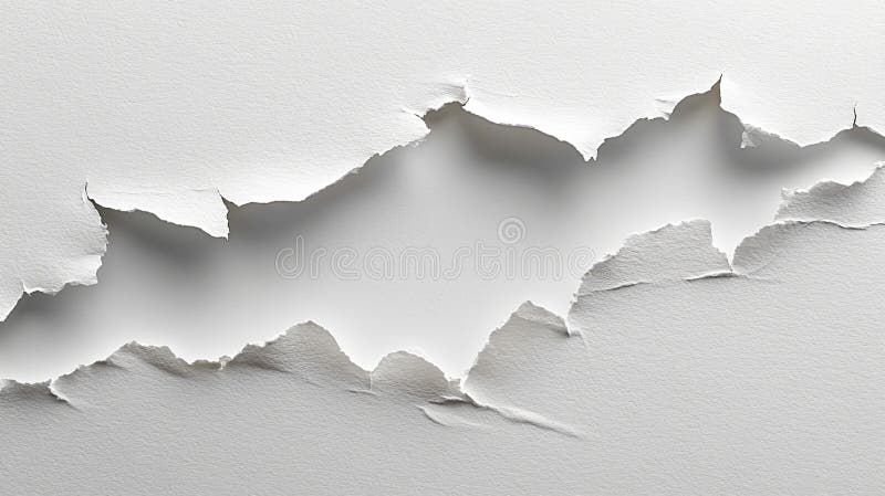 Grungy White Wall Background with Torn Paper Texture Stock Image ...