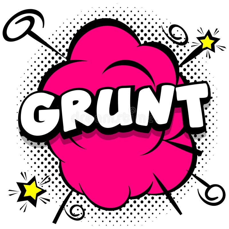 Grunt Comic Bright Template with Speech Bubbles on Colorful Frames ...