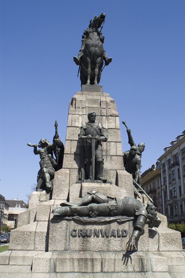 Grunwald Statue - Krakow - Poland Editorial Photography - Image of ...