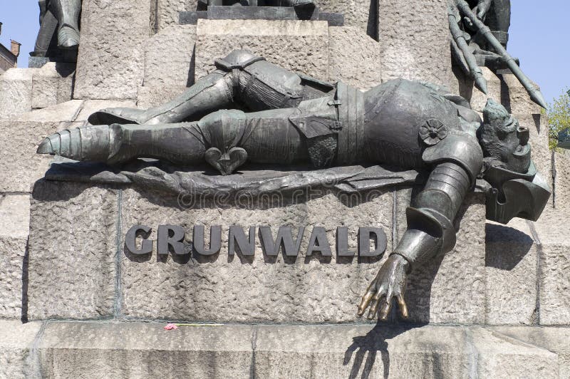 Grunwald monument (part)4 editorial stock image. Image of horn - 9130999