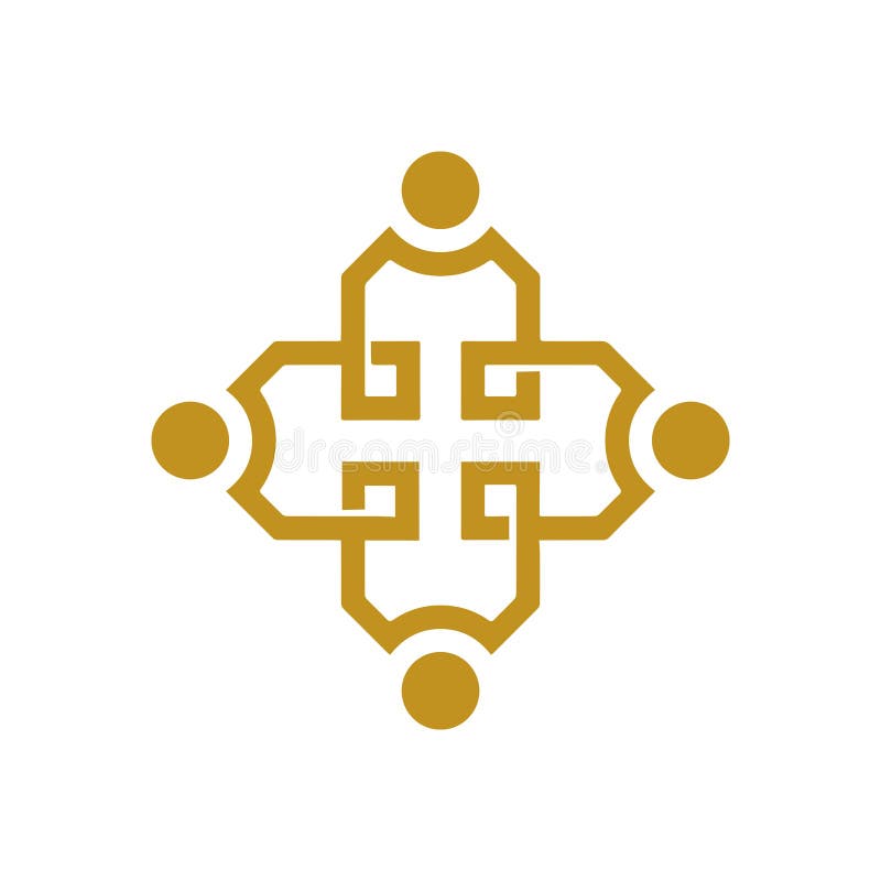 Four People Side by Side Logo Icon Modern Corporate, Abstract Letter ...