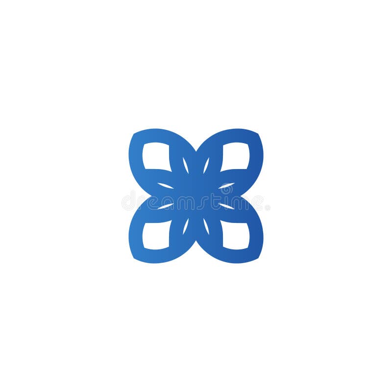 Luck Logo Four Leaf Clover Luck Symbol Blue Logo Modern Corporate ...