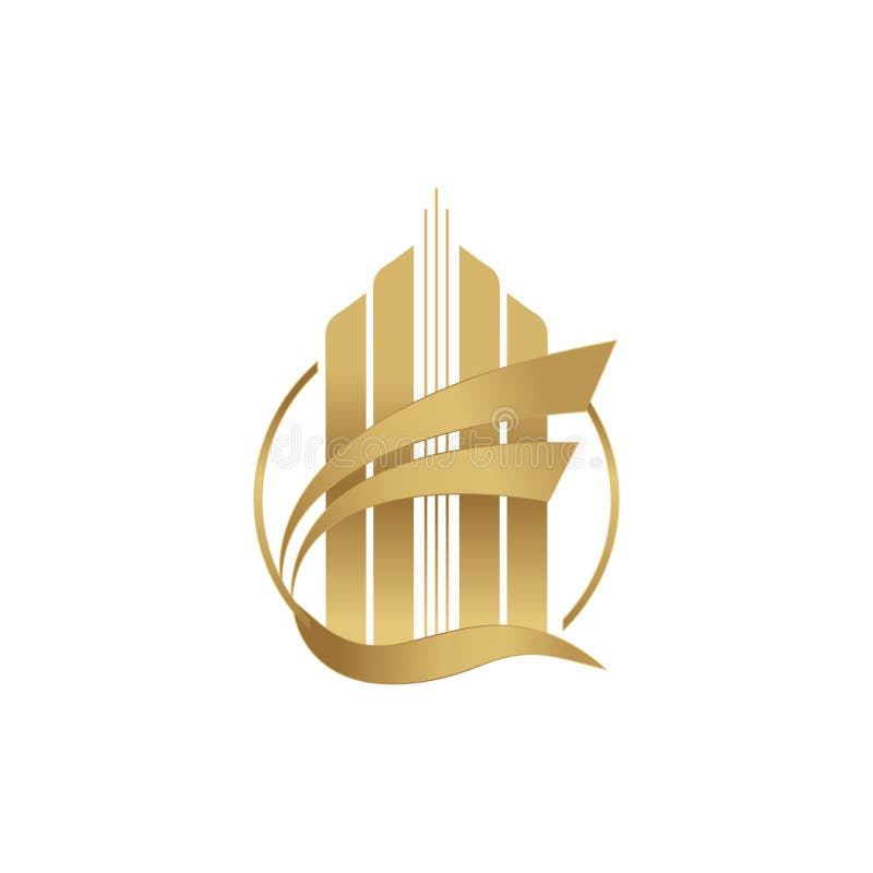 Building Logo Construction Logo Gold Color Construction Symbol Design ...