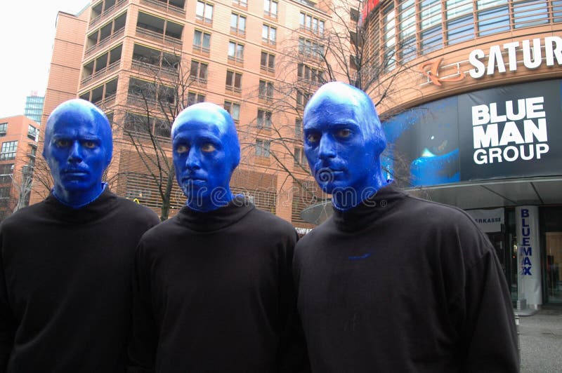 Blue Man Group foto de stock editorial. Imagem de berlim - 10252748