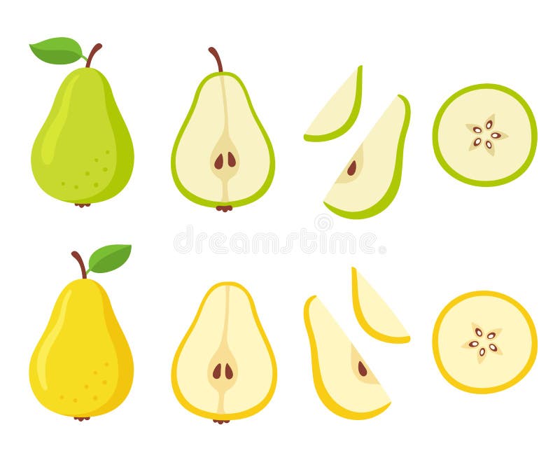 Grupo Da Pera Dos Desenhos Animados Ilustração do Vetor - Ilustração de ...