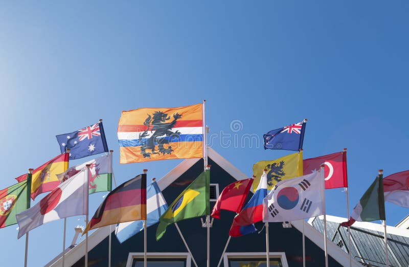 Grupo de banderas imagen de archivo. Imagen de naturalizado - 43545313