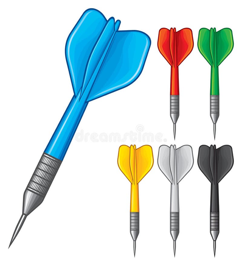 Grupo Do Dardo Coleção De Dardos Realísticos Coloridos Vetor Ilustração ...