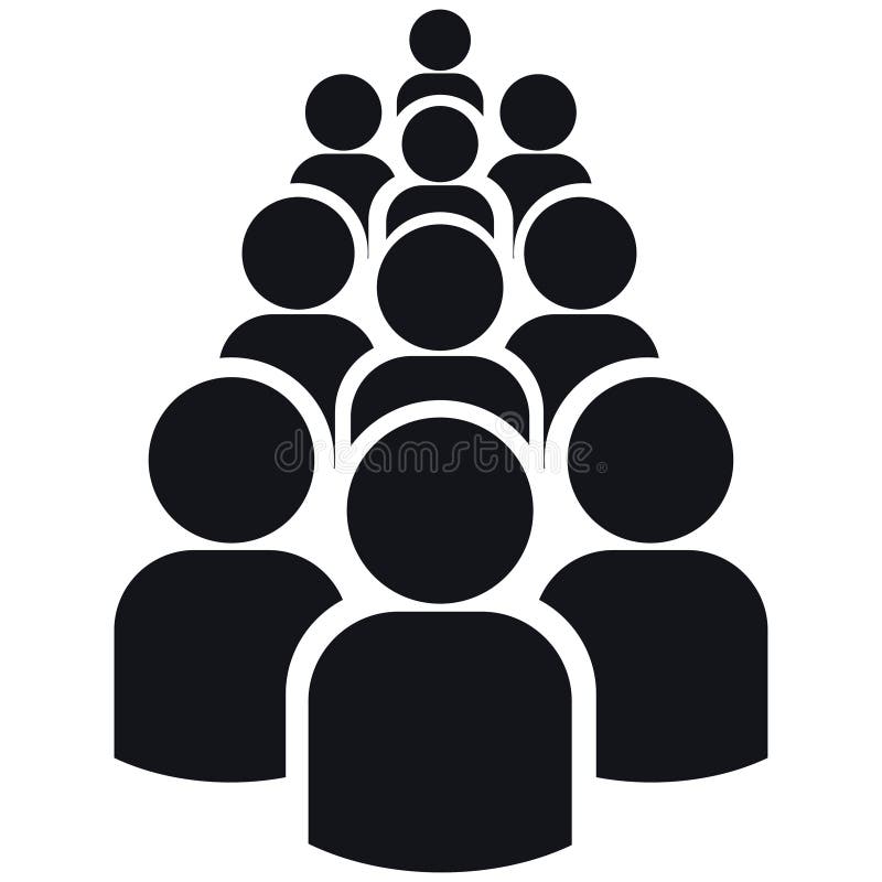 Grupo De Dez Pessoas Das Silhuetas Ilustração Stock - Ilustração de ...
