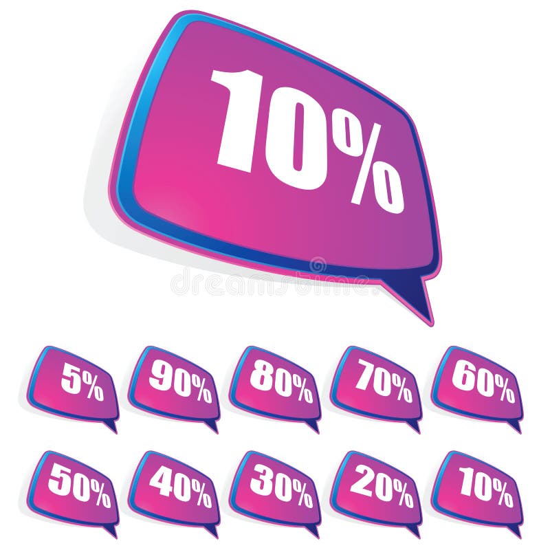 Grupo De Etiquetas Do Disconto. + EPS8 Ilustração do Vetor - Ilustração ...