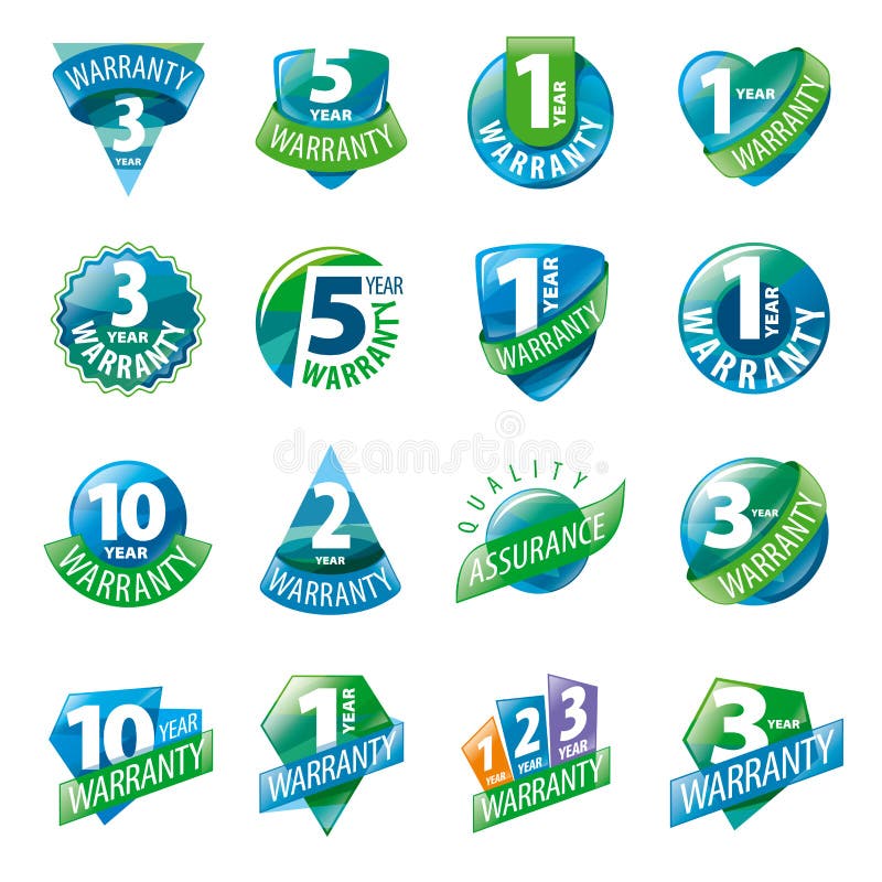 Etiquetas da garantia ilustração do vetor. Ilustração de manufatura ...