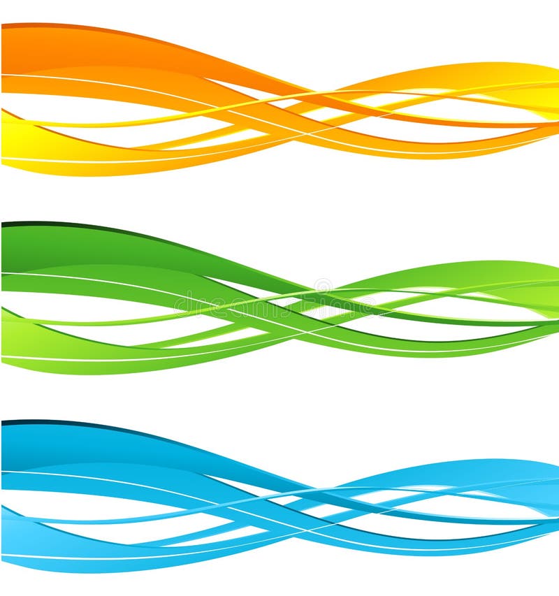 Grupo De Linhas Elemento Da Curva Da Cor Do Projeto Ilustração do Vetor ...