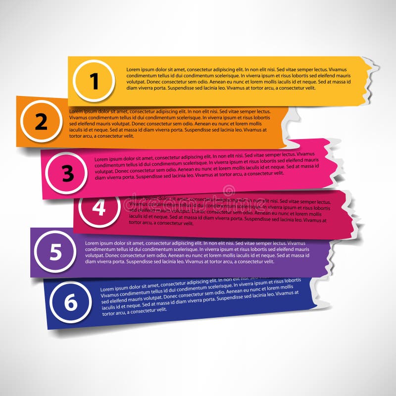 Lista Colorida Do Molde De Infographic Ilustração do Vetor - Ilustração ...
