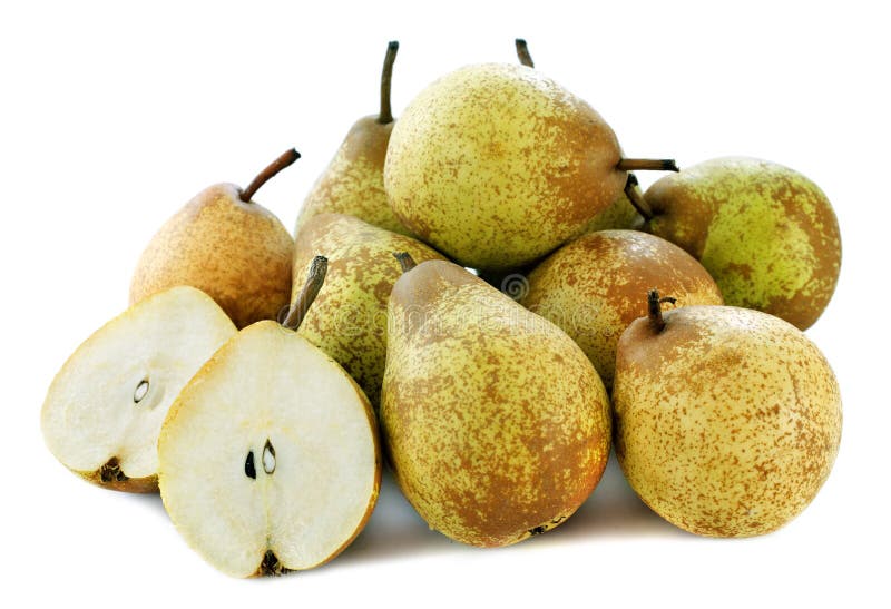 Grupo De Peras Y De Media Pera Imagen de archivo - Imagen de medio ...