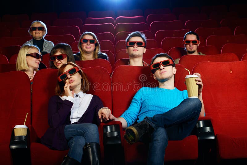 Grupo de personas en cine imagen de archivo. Imagen de sonrisa - 36580087